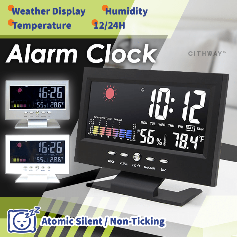 Cithway™ Digital Weather Monitoring Calendar Desk Clock – Trendiihome