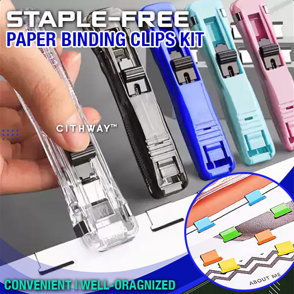 Cithway™ Staple-free Paper Binding Clip Kit – Trendiihome