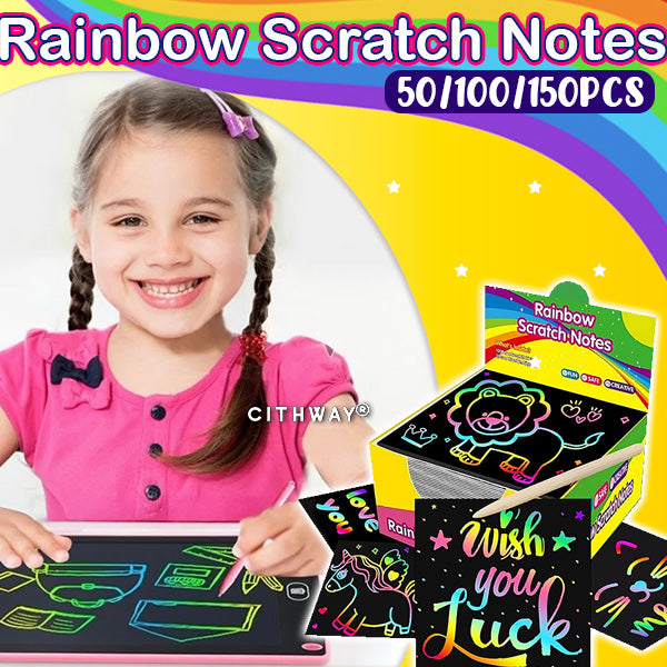 Cithway® Rainbow Scratch Notes (50/100/150PCS) – Trendiihome